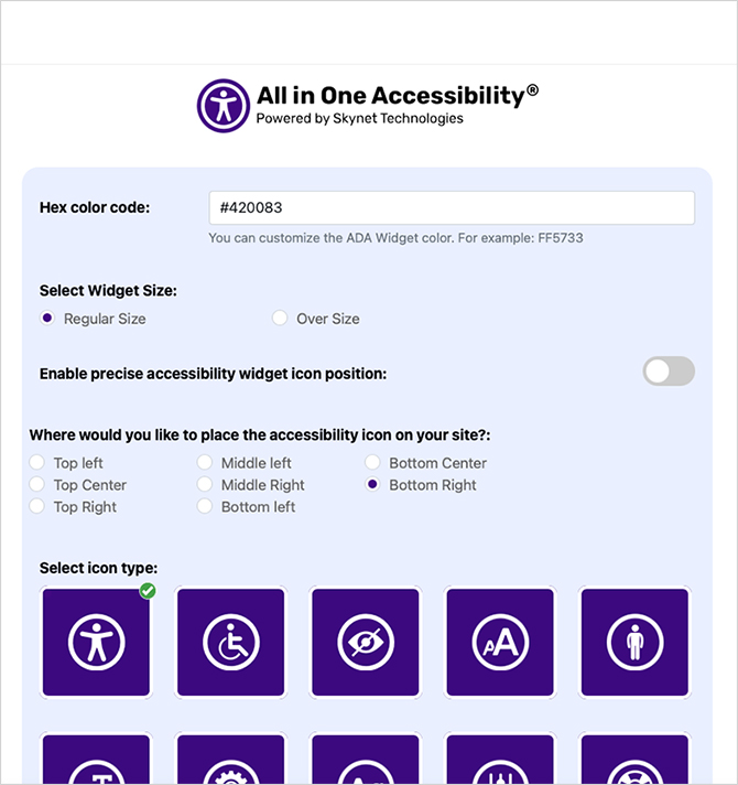 Apostrophe CMS website accessibility widget installation