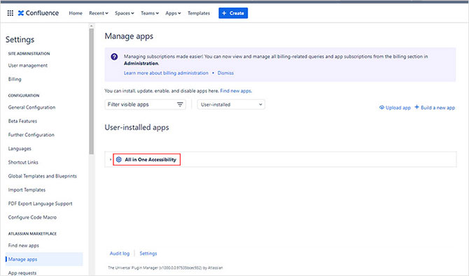 Atlassian web accessibility widget installation - All In One Accessibility