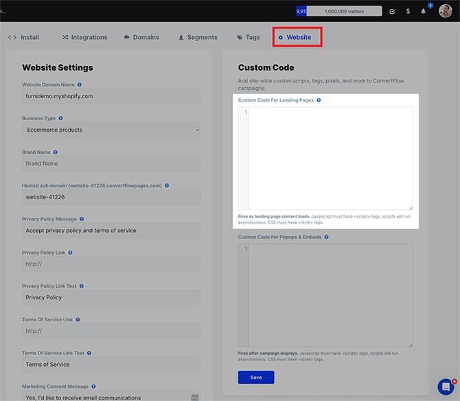 Convert Flow website accessibility widget installation