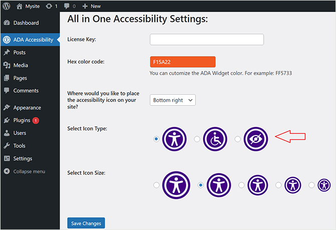 DreamHost Accessibility Widget Installation - All In One Accessibility