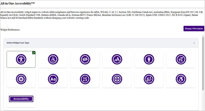 Ecwid web accessibility widget installation - All In One Accessibility