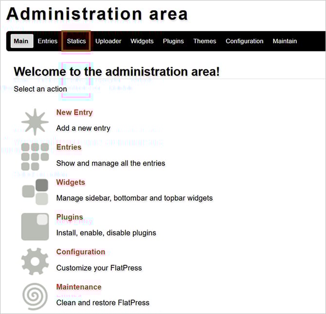 FlatPress web accessibility widget installation Guide