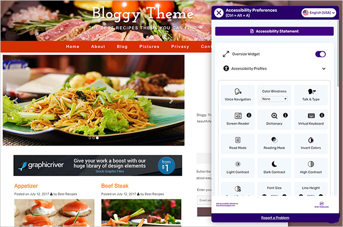 Hexo web accessibility widget installation - All In One Accessibility