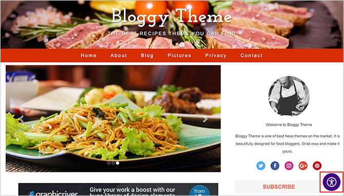 Hexo web accessibility widget installation - All In One Accessibility