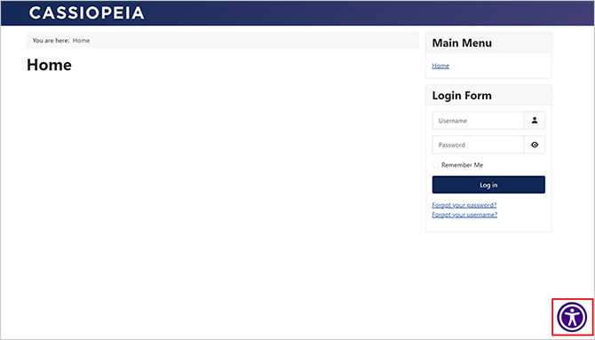 Joomla ADA Compliance Accessibility Widget Installation