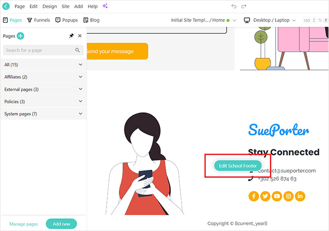 LearnWorlds website accessibility widget installation