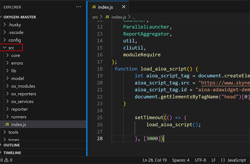Oxygen web accessibility widget installation - All In One Accessibility