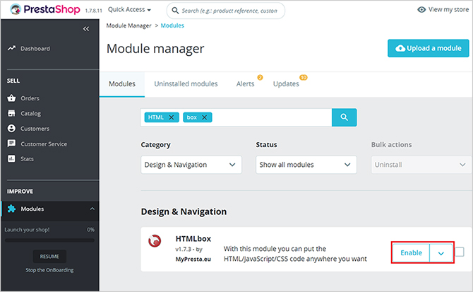 PrestaShop Web Accessibility Widget Installation