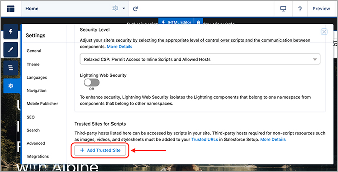 How to enable accessibility on my Salesforce Experience Builder website?