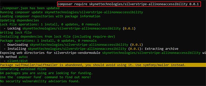 Silverstripe website accessibility widget installation