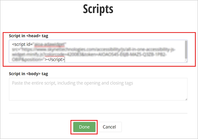 Progress Sitefinity website accessibility widget installation