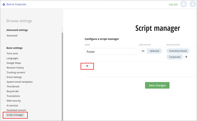 Progress Sitefinity website accessibility widget installation
