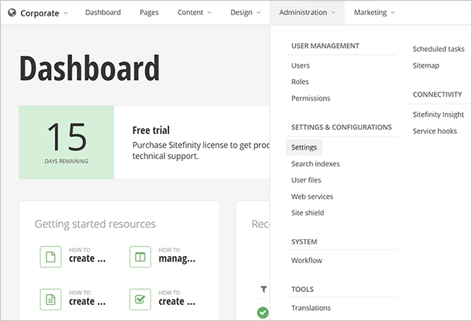 Progress Sitefinity website accessibility widget installation