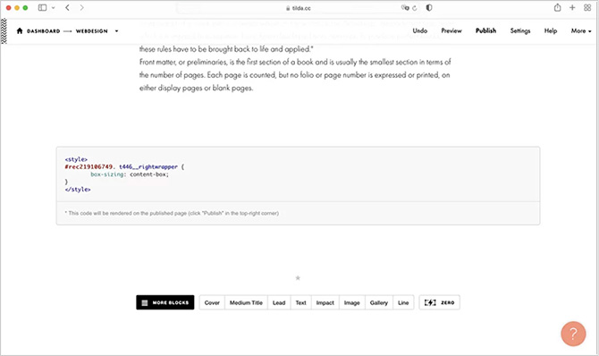 Tilda ADA WCAG Web Accessibility widget installation