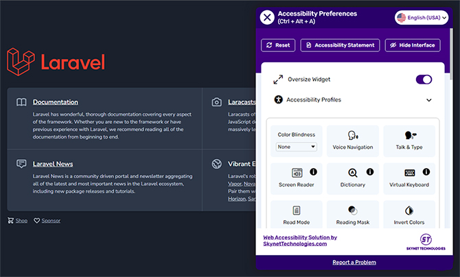 Twill CMS web accessibility widget installation - All In One Accessibility