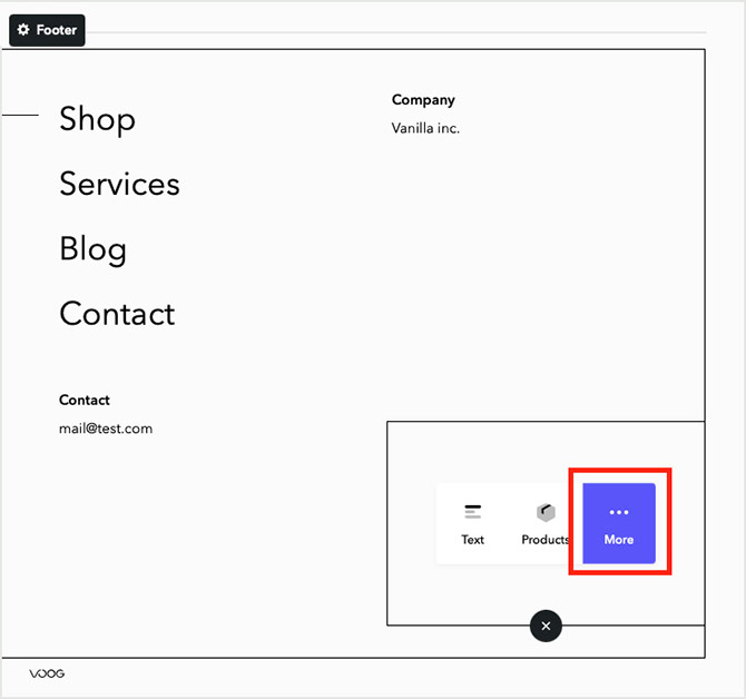 Voog web accessibility widget installation - All In One Accessibility