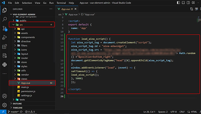 Vue web accessibility widget installation - All In One Accessibility