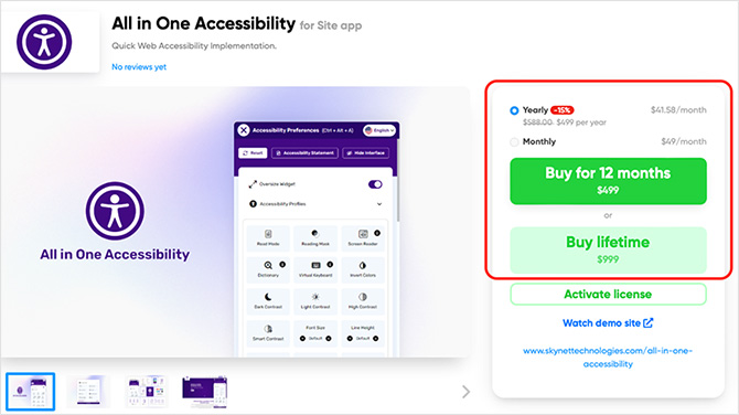 Webasyst web accessibility widget installation - All In One Accessibility