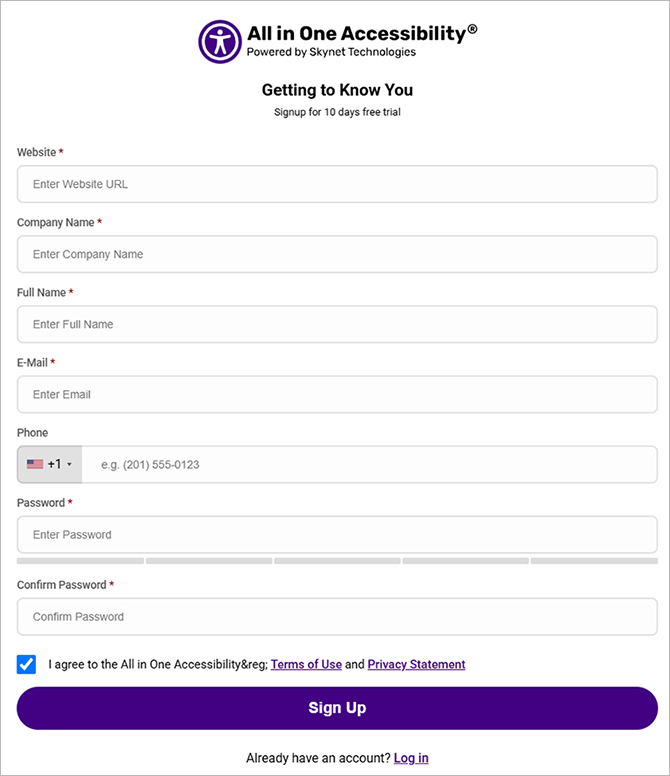 Mobirise web accessibility widget installation - All In One Accessibility